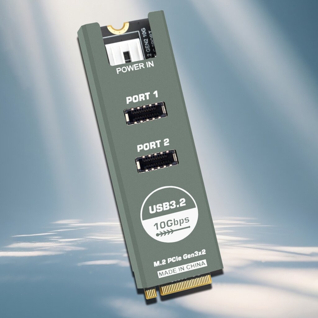 Адаптер USB 3.2 M.2 NVMe – двойной Type-E 10 Гбит/с — фото 1