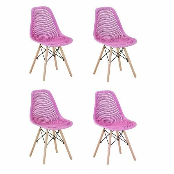 Стул обеденный СтулБержи Стулья для кухни Eames Mesh, розовый (комплект из 4 шт)