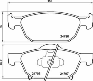 Колодки тормозные HONDA Accord (08-) передние (4шт.) MINTEX