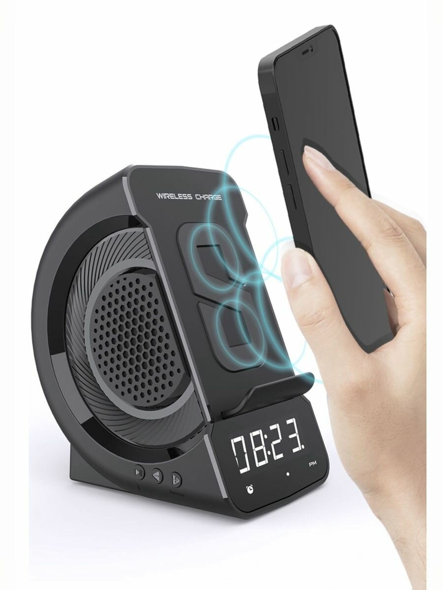 Подставка для телефона с Bluetooth динамиком и зарядкой, умная колонка, колонка блютуз беспроводная