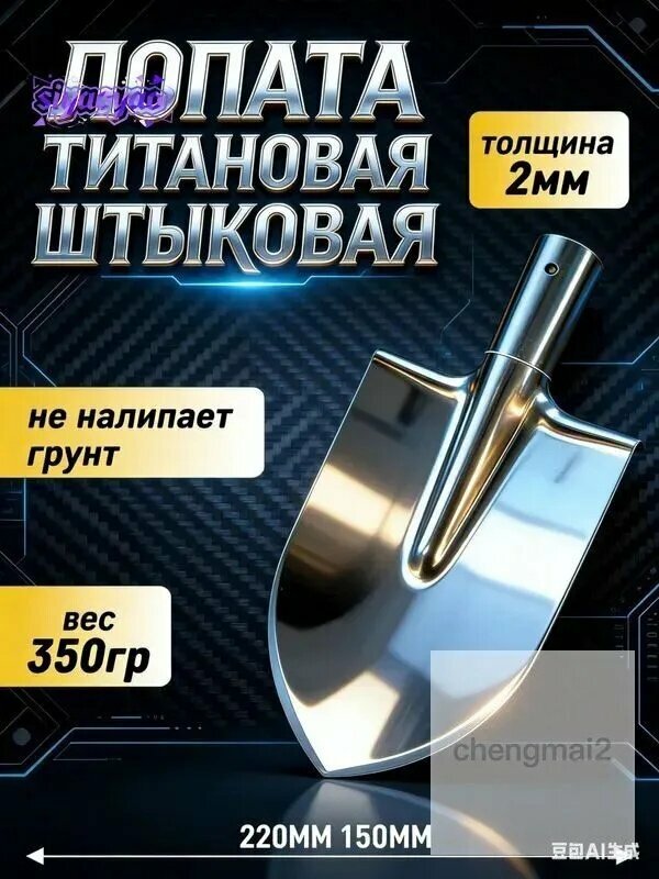 Лопата штыковая, туристическая 15 см