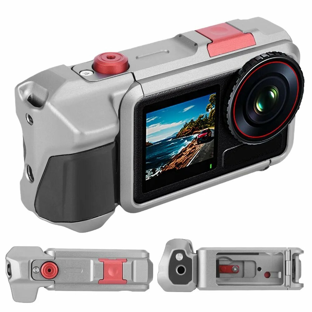 Алюминиевый защитный бокс для экшн-камер DJI Osmo Action 5 Pro/4/3 с креплением холодная башмак
