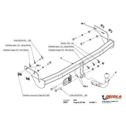 Фаркоп toyota (landcruiser j90) IMIOLA p031