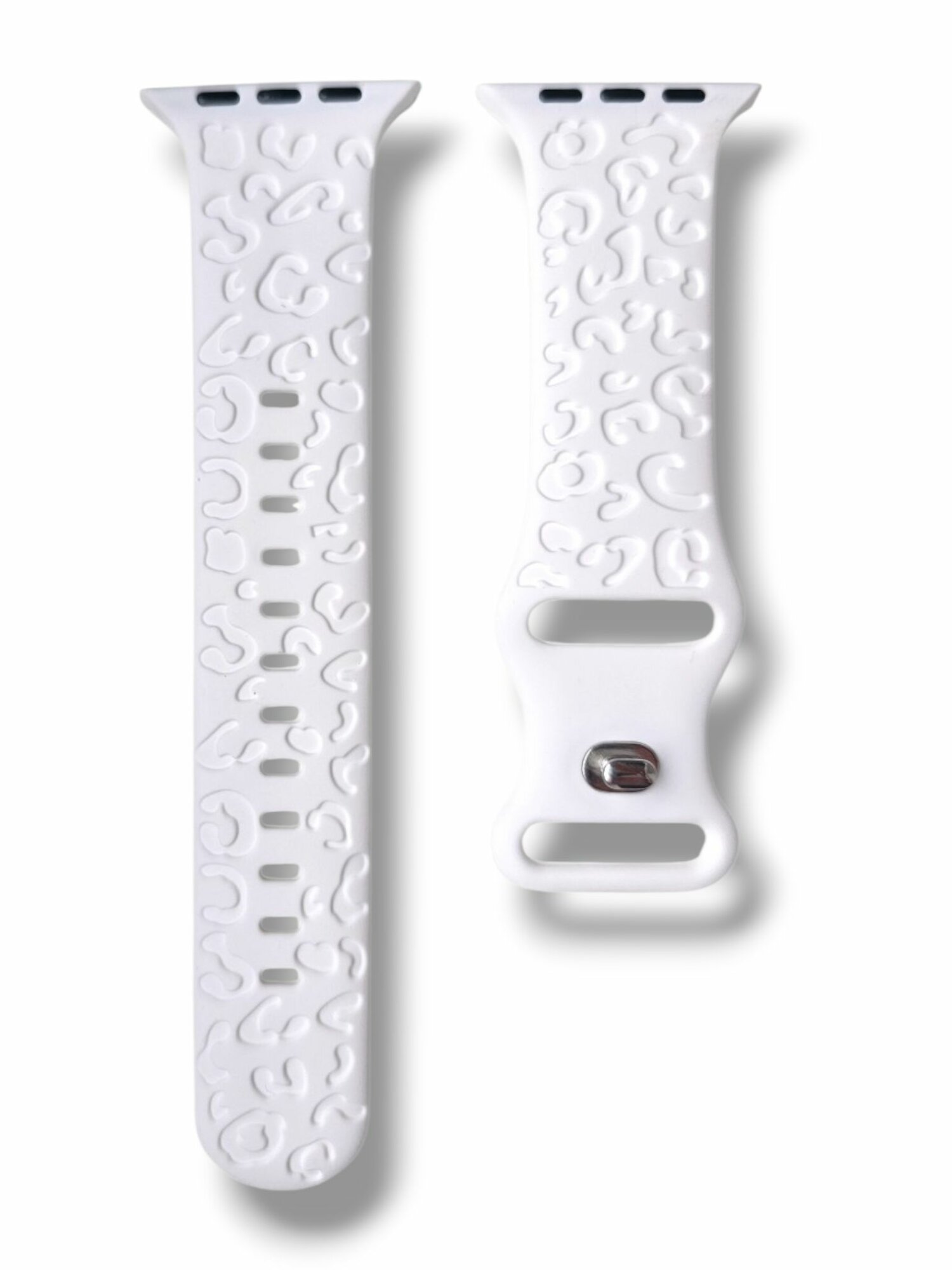 Ремешок / Браслет силиконовый для Apple Watch 38 / 40 / 41 mm, белый зефир