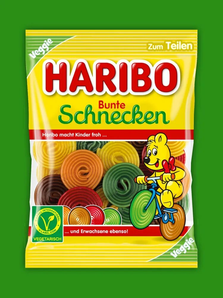 Мармелад HARIBO Bunte Schnecken (Цветные улитки) 160г Германия