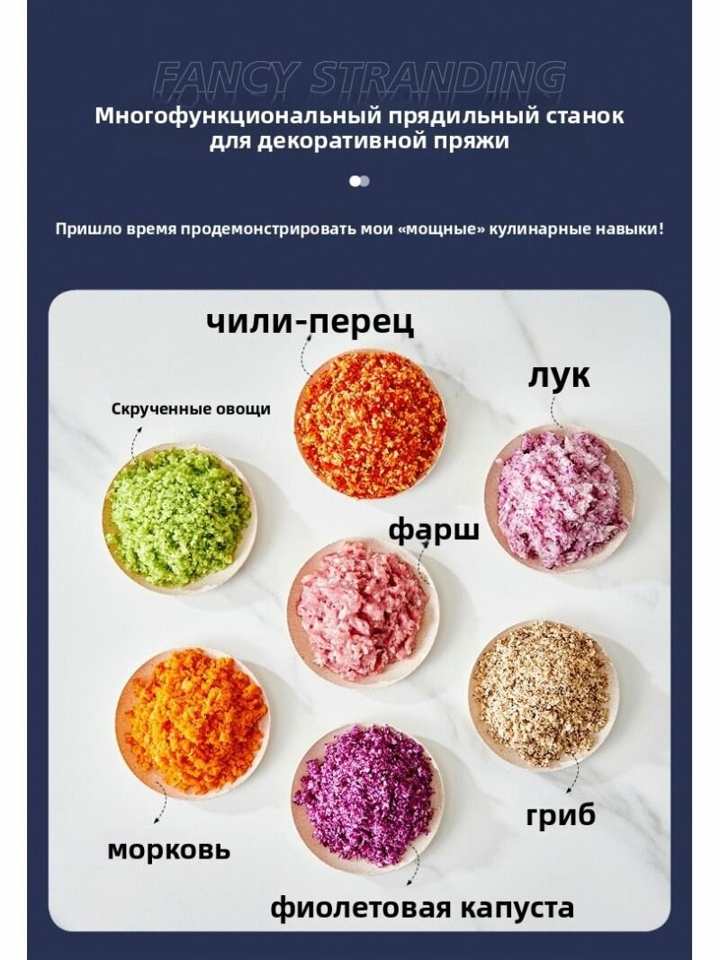 Бытовая электрическая мясорубка с стеклянной чашей, многофункциональный кухонный комбайн для измельчения мяса, чеснока и нарезки овощей.