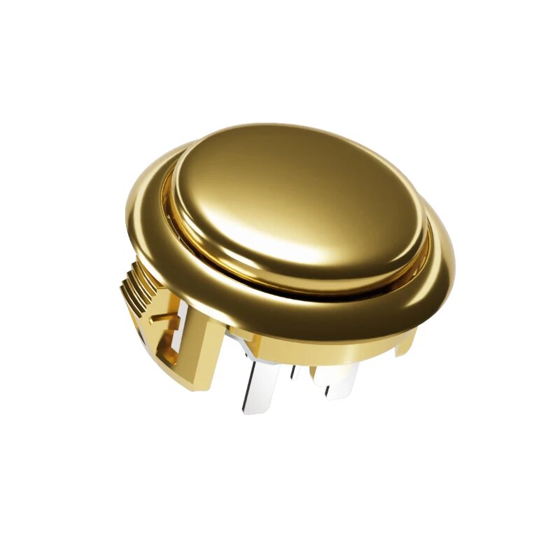 Металлическая кнопка Haute42 Retro+ 24 мм для аркадных автоматов 8 PCS, S24 Gold