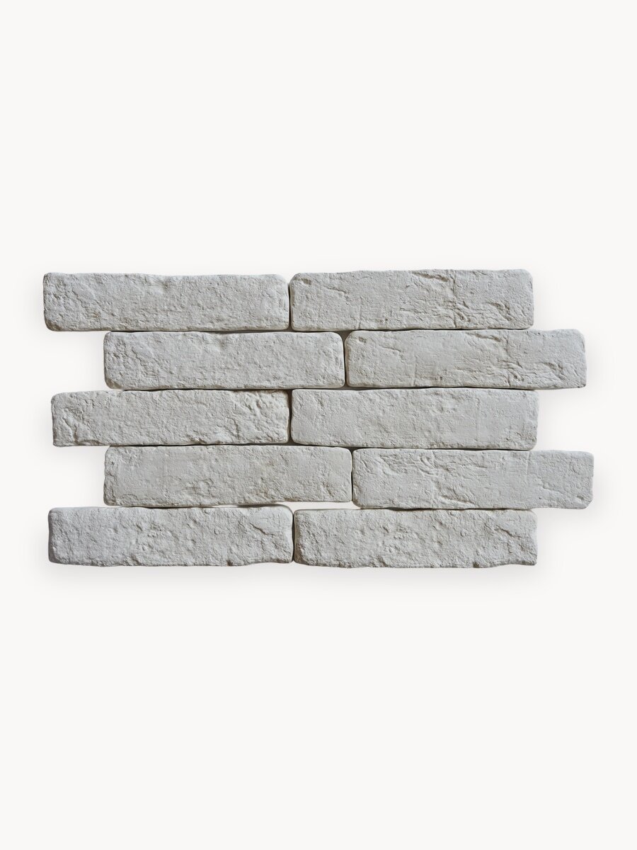 Гипс плитка Евролит Кирпич Романский 26х5 см 1 кв. м имитация кирпич белый