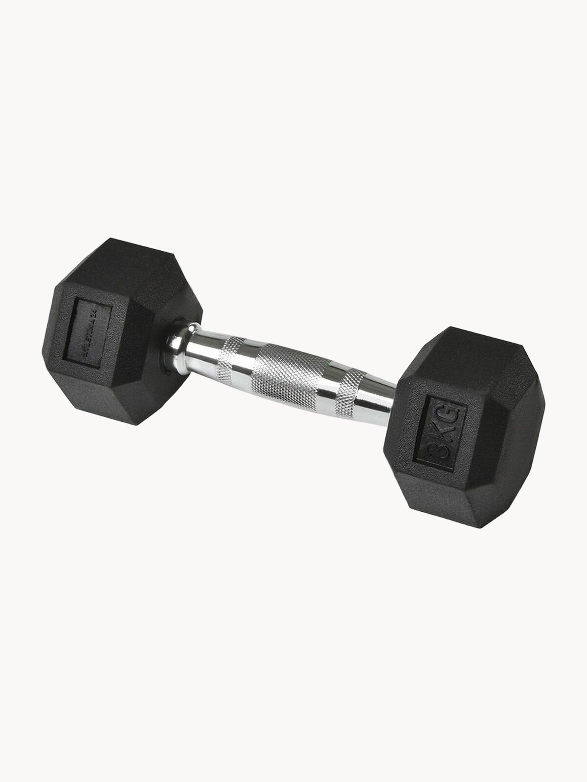 Гантель гексагональная 3 кг Atletika24 обрезиненная — для фитнеса, силовых тренировок, домашнего спорта