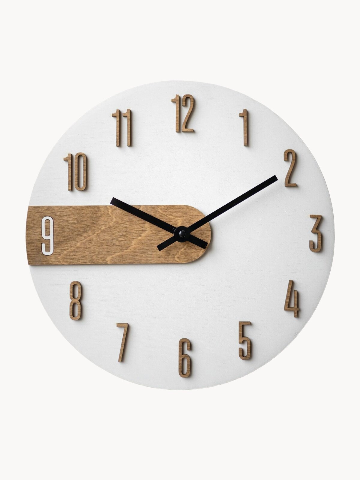 Часы настенные деревянные 28 см Woodeez | ручная работа | стиль лофт | бесшумный механизм | для интерьера и уюта