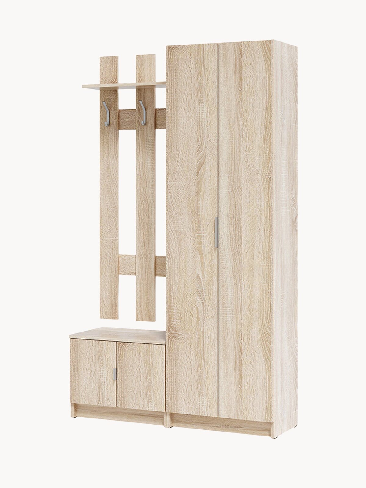 Прихожая Hoff Лофт, 118х199,6х36,9 см, ЛДСП, цвет дуб сонома