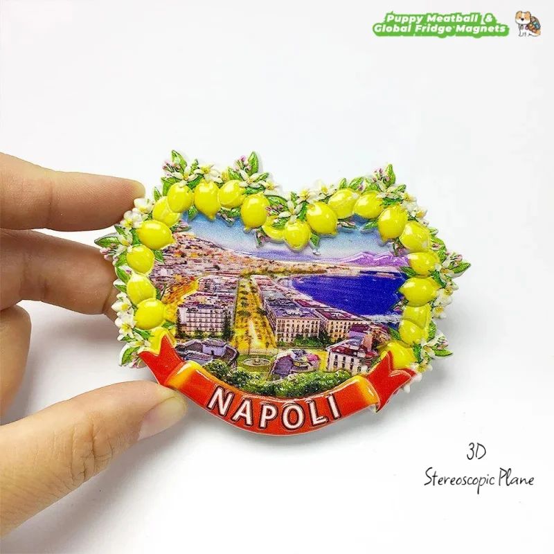 Подарок с пейзажем города Неаполя, простой туристический сувенир, магнитные магниты для холодильника