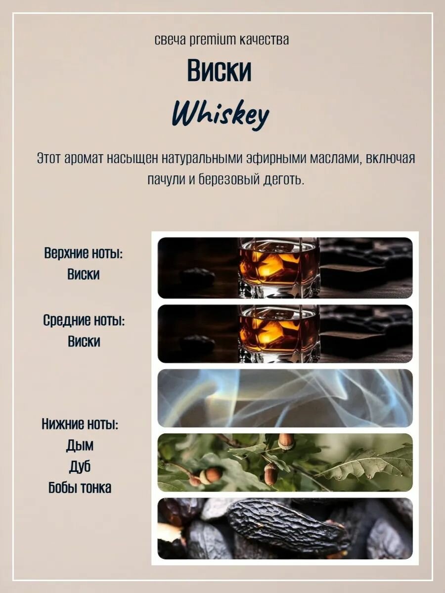 Аромасвеча XL CandleScience Whiskey — фото 1