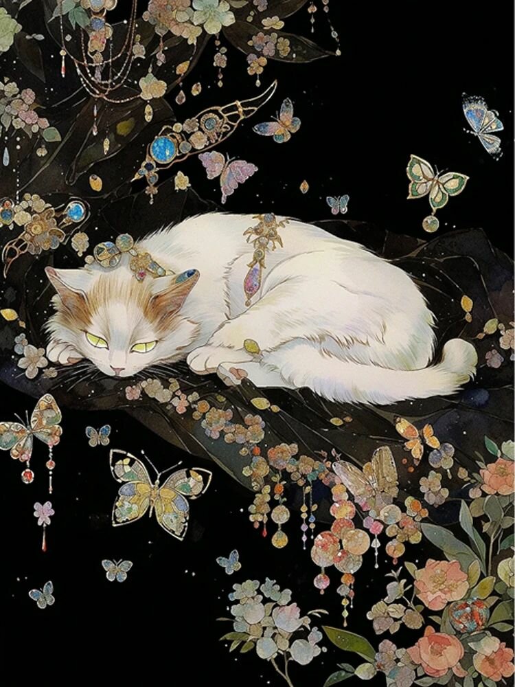 Алмазная картина "Бабочка" алмазная огранка 40х50 см,40X50CM, белый