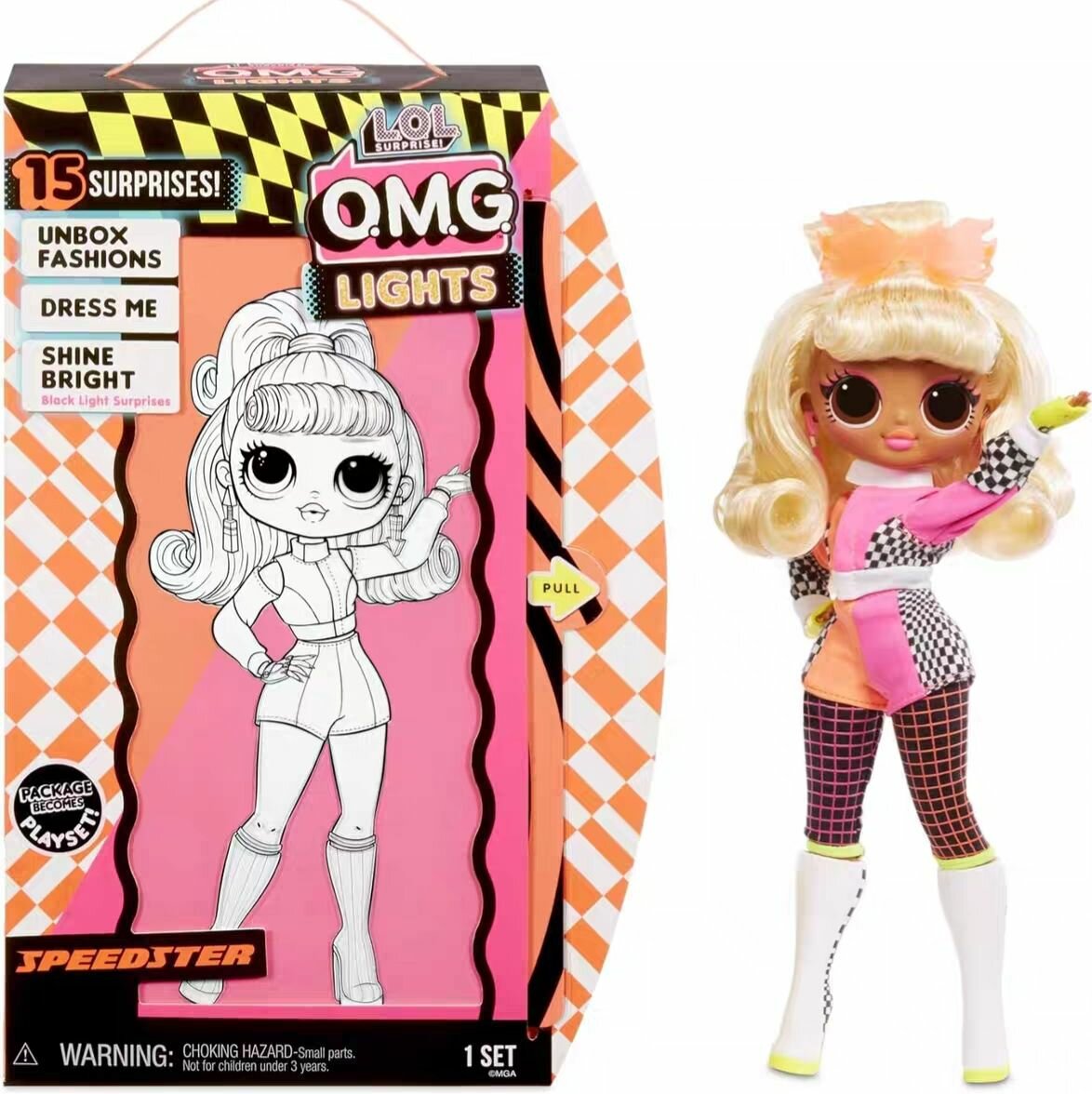Кукла L.O.L Surprise Speedster, хаки, пластик/винил, бифлекс