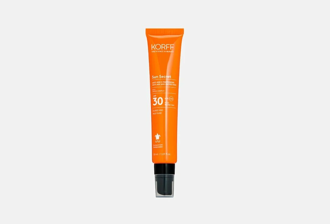 Солнцезащитный флюид для лица SPF 30 KORFF Sun Secret ANTI-AGE AND PROTECTION FACE FLUID, 50 мл