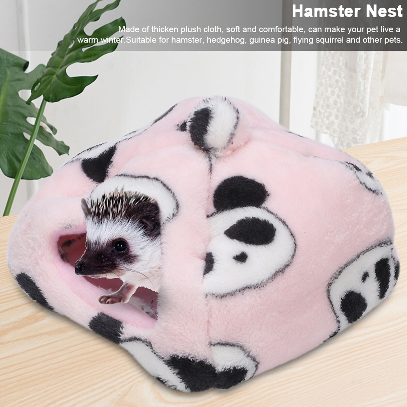 Зимний утолщенный плюшевый тканевый домик для домашних животных, домик для хомяка, кровать для ежа, морской свинки, белки-летяги