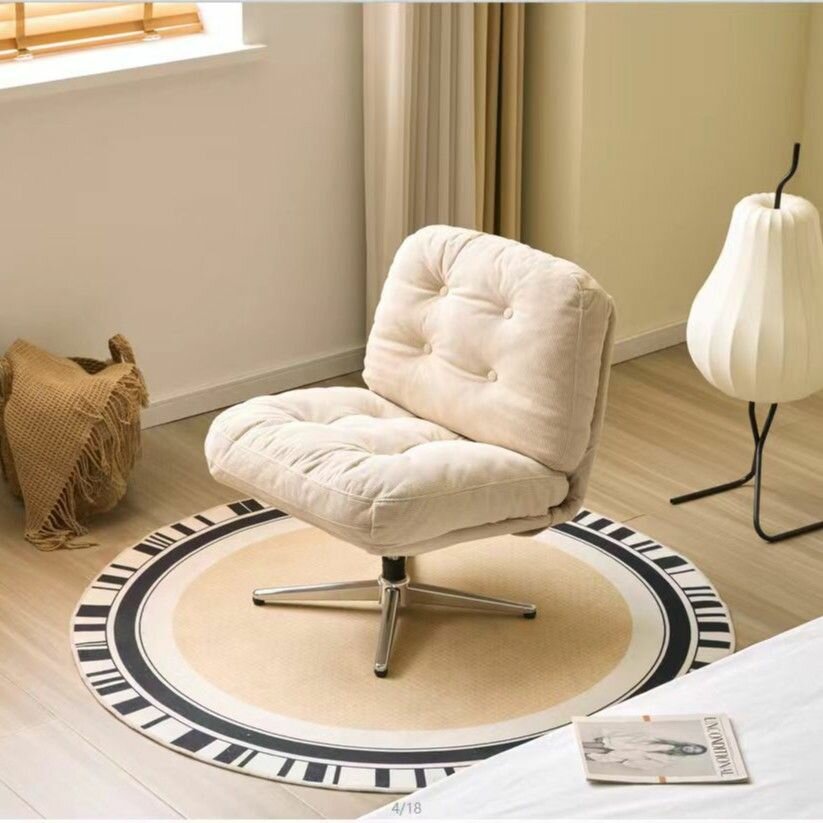 Кресло для рабочего стола велюровое поворотное 73х63х62 см с ортопедической поддержкой спины и мягкой обивкой