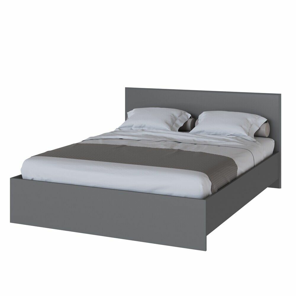 ARNIKA Кровать 160x200 с настилом из ДСП Плейона, Графит серый