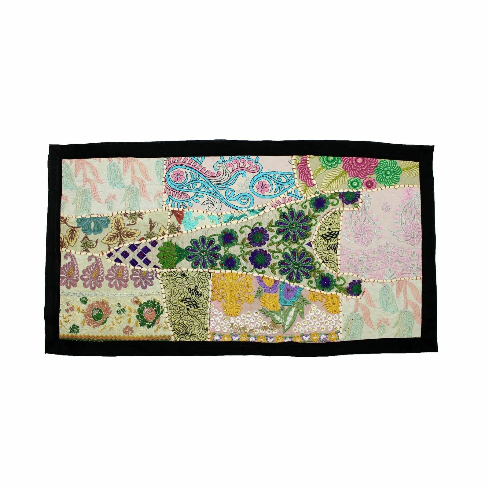 Гобелен винтажный вышитый лоскутный цыган