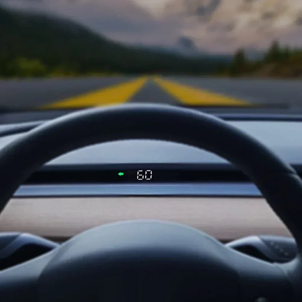 Автомобильный HUD проекционный дисплей для Tesla Model 3 Mode Y 19-22 Электронный спидометр Сигнал шестерни ЖК-экран Высокое разрешение Водонепроницаемый