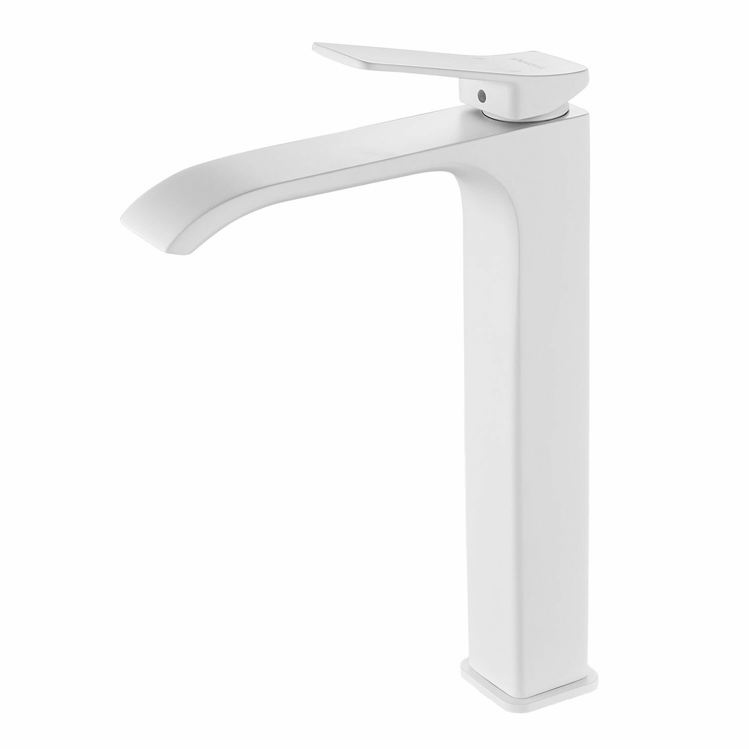 Смеситель для раковины однорычажный с гайкой Shevanik S4011C, Белый