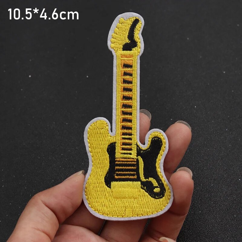 Панк-рок нашивки для одежды Желтый, G-BT0065-3