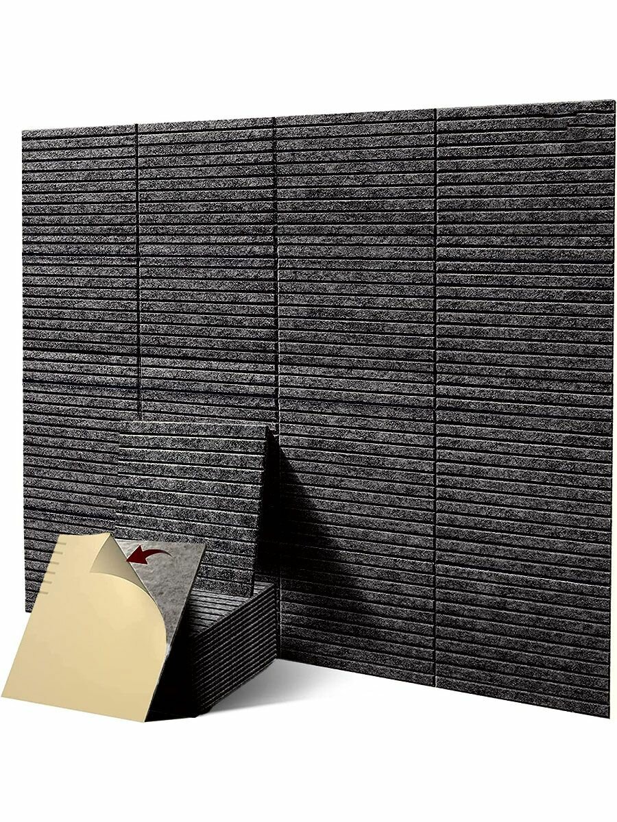 24 шт. Самоклеющаяся акустическая панель 30х30х0.9 см, шумоизоляция стен/потолка (дом/офис)