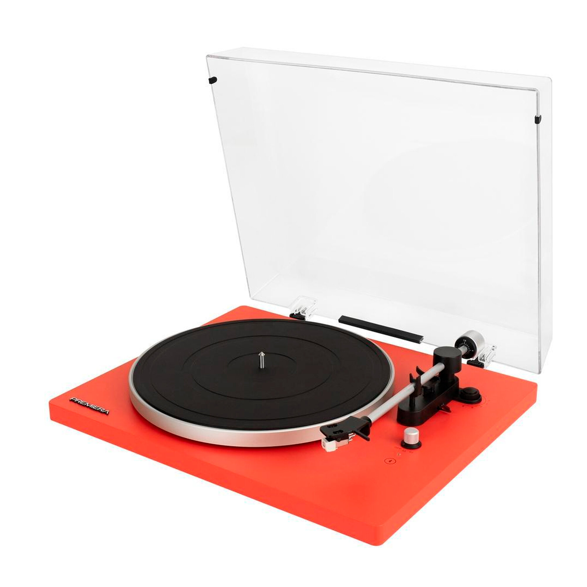 Проигрыватель винила Premiera ECO BT Red, ременной привод, встроенный фонокорректор, Bluetooth