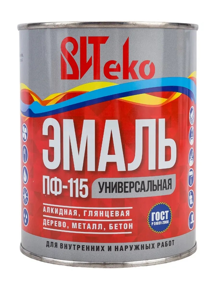 Эмаль ПФ-115 голубая 0,8 кг