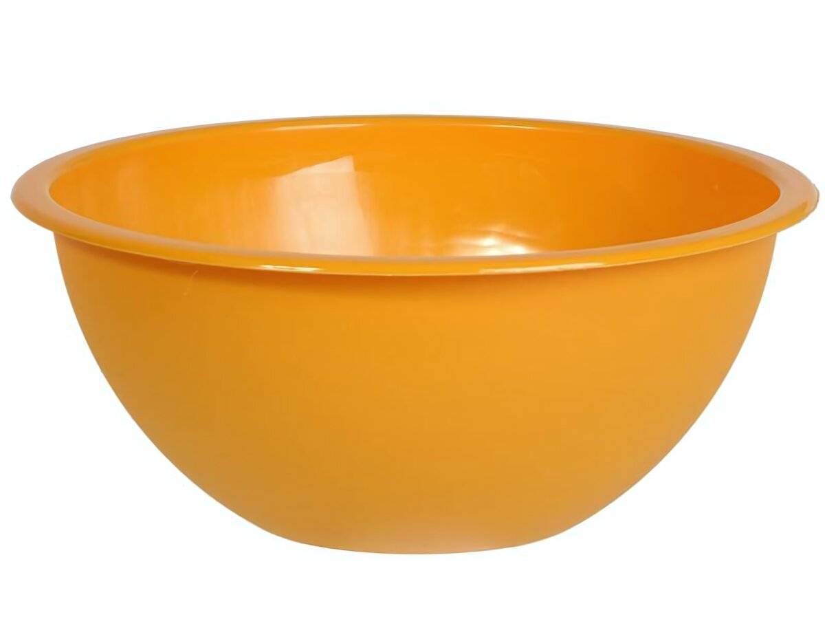 Миска-салатница 3л, ярко-оранжевая, из пластика, для сервировки и приготовления