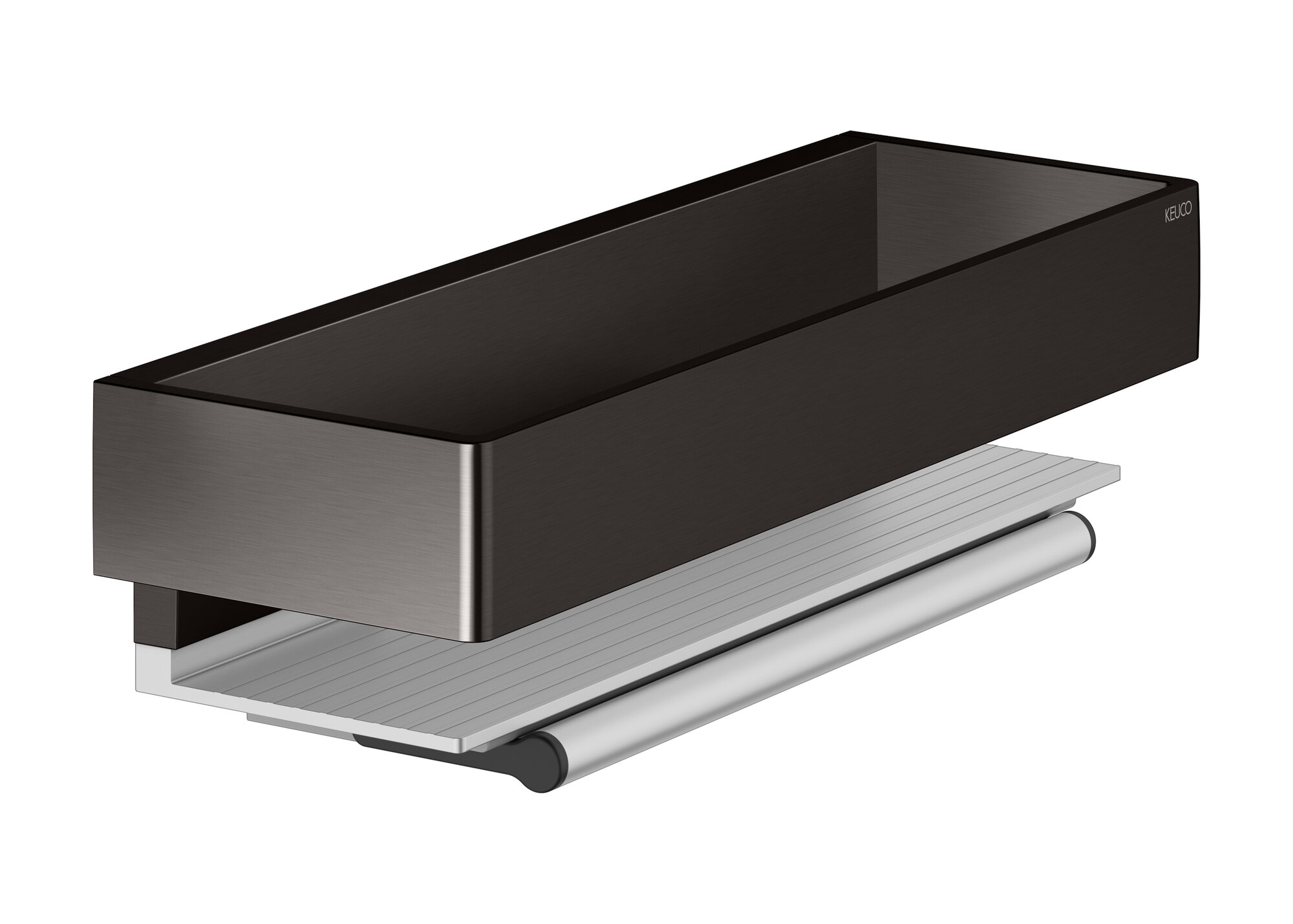 Корзинка для душа Keuco Edition 11, встроенный стеклоочиститель, алюминий/ титан чёрный шлифованный 11159 350000