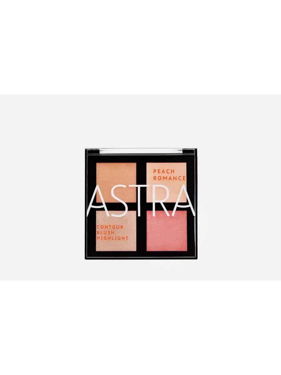 Палетка макияжа лица Astra Make-Up Romance Palette, peach персиковый, розовый, малиновый