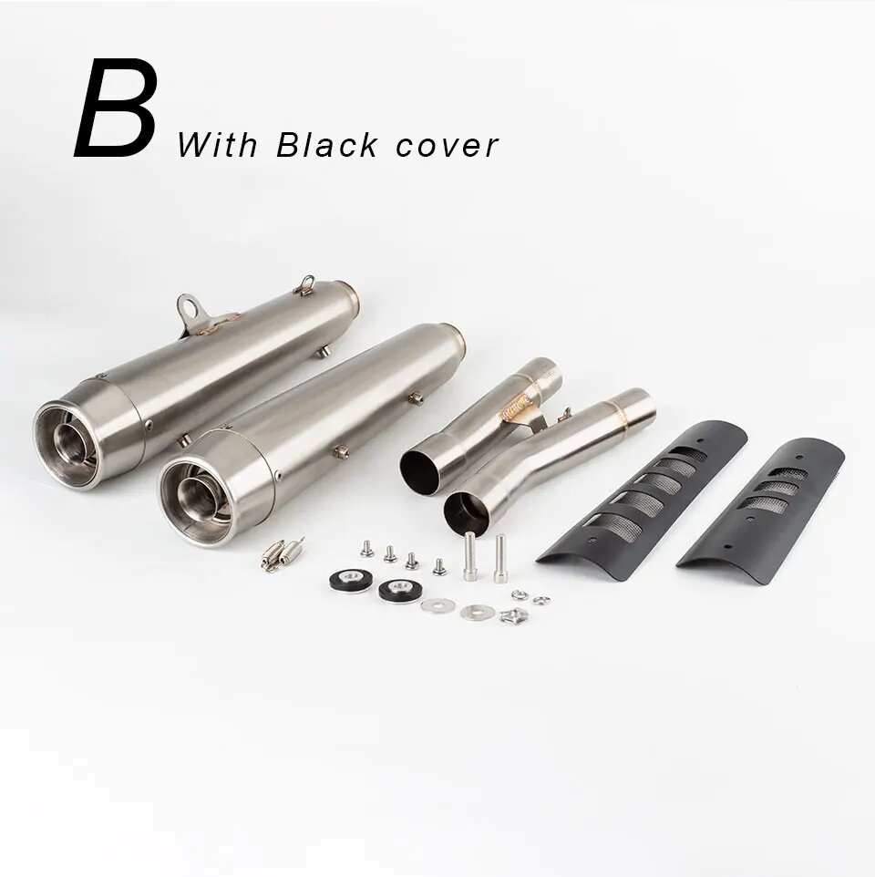 Выхлопная система мотоцикла для Triumph Scrambler 900, глушитель скремблера 2017-2025, скользящие глушители выхлопных газов Черный, B
