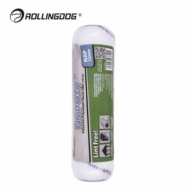 Валик Rollingdog NYPOL 230мм, ворс 12мм, для бюгеля 8мм, полиэстер/полиамид