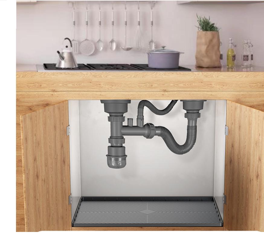 Силиконовый коврик с бортиками 56х72см MyPads Y524981 под мокрую зону, раковину на кухне или ванной комнате, поможет сохранить порядок и чистоту в .