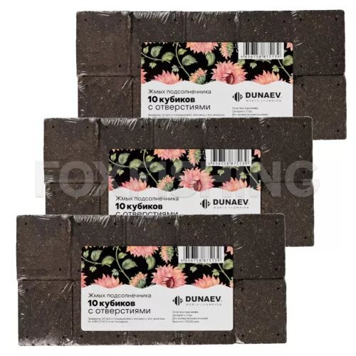 Макуха Dunaev жмых подсолнечный / 3уп. / 900гр. (30шт. по 30гр.)