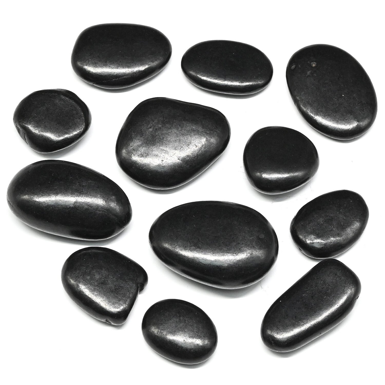 Шунгит галтовка фракция 15-35мм, упаковка 100г .