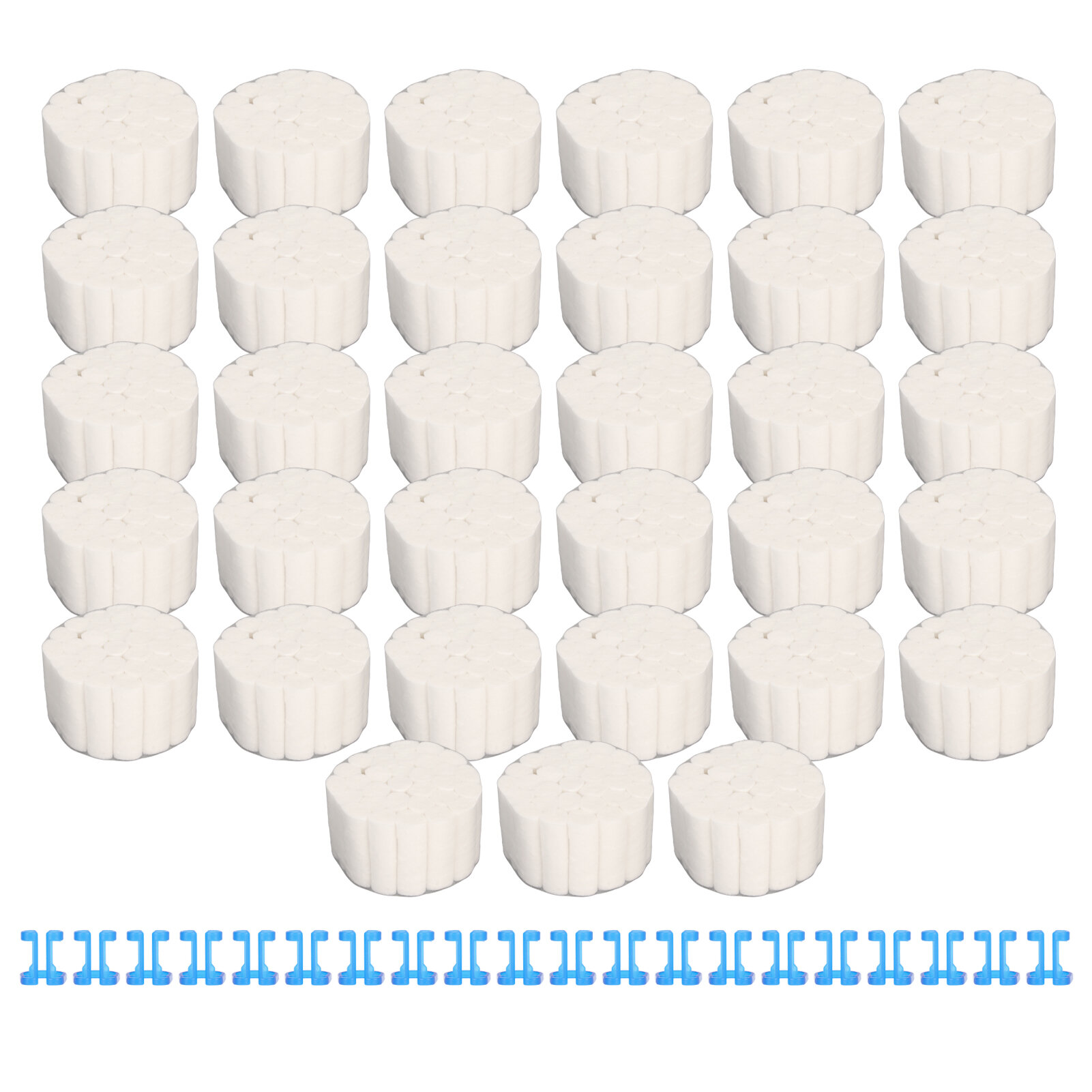 Зубоврачебные хлопчатобумажные рулоны, 1000 шт, высокая абсорбирующая способность, удобные затычки для носового кровотечения с зажимами, для детей и взрослых, 3.8 см / 1.5 дюйма