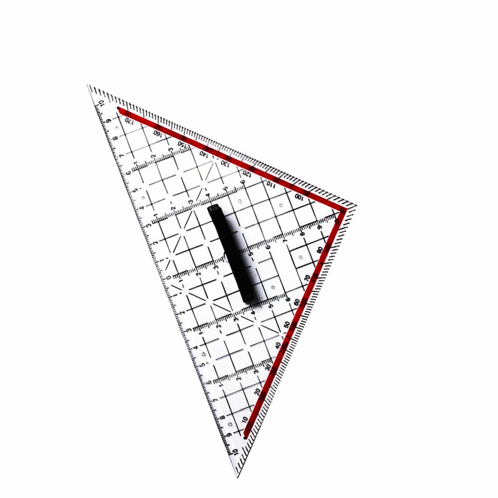 Треугольник транспортирный 30 см с ручкой, набор квадратов для деревообработки, точных чертежей и DIY-проектов, шкала 30 и 20 см, прозрачный пластик
