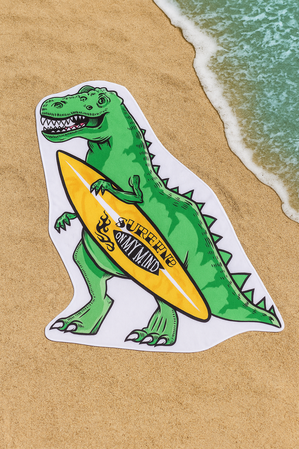 Полотенце пляжное Этель "Дино" 100% полиэстер, размер 148х150