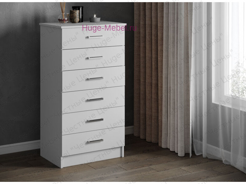 Комод "Катрин 4 белый" Huge Mebel . Ширина 620 Высота 1160. Комоды
