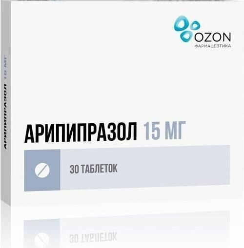Арипипразол, таблетки 15 мг, 30 шт.