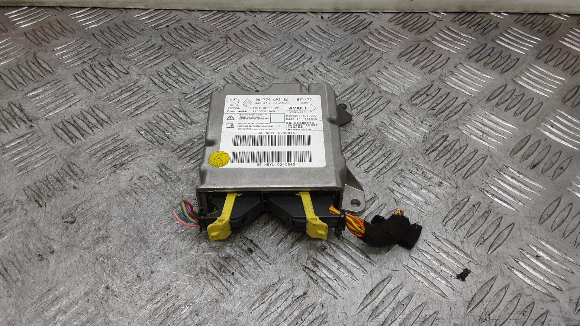 Блок управления airbag CITROEN C4 2, Номер 9677909280