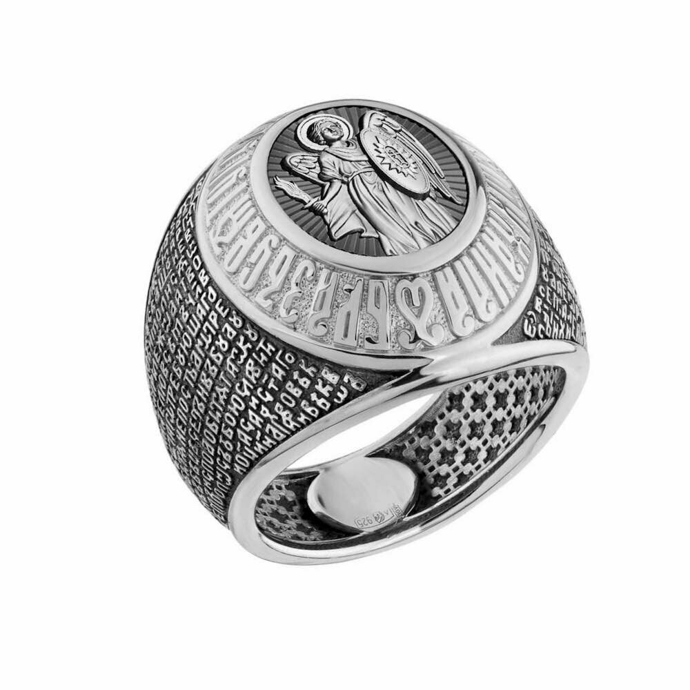 Перстень, серебро, 925 проба, чернение