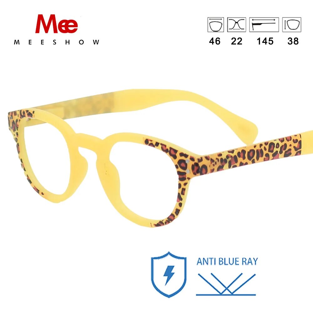 Meeshow очки Yellow-Leopard Anti, 0-Anti Blue