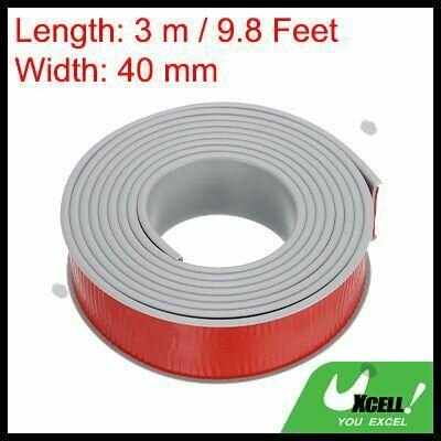 Кромочная лента U-образная 40 мм × 3 м — самоклеящаяся защитная кромка для мебели, серая, материал TPE для столов