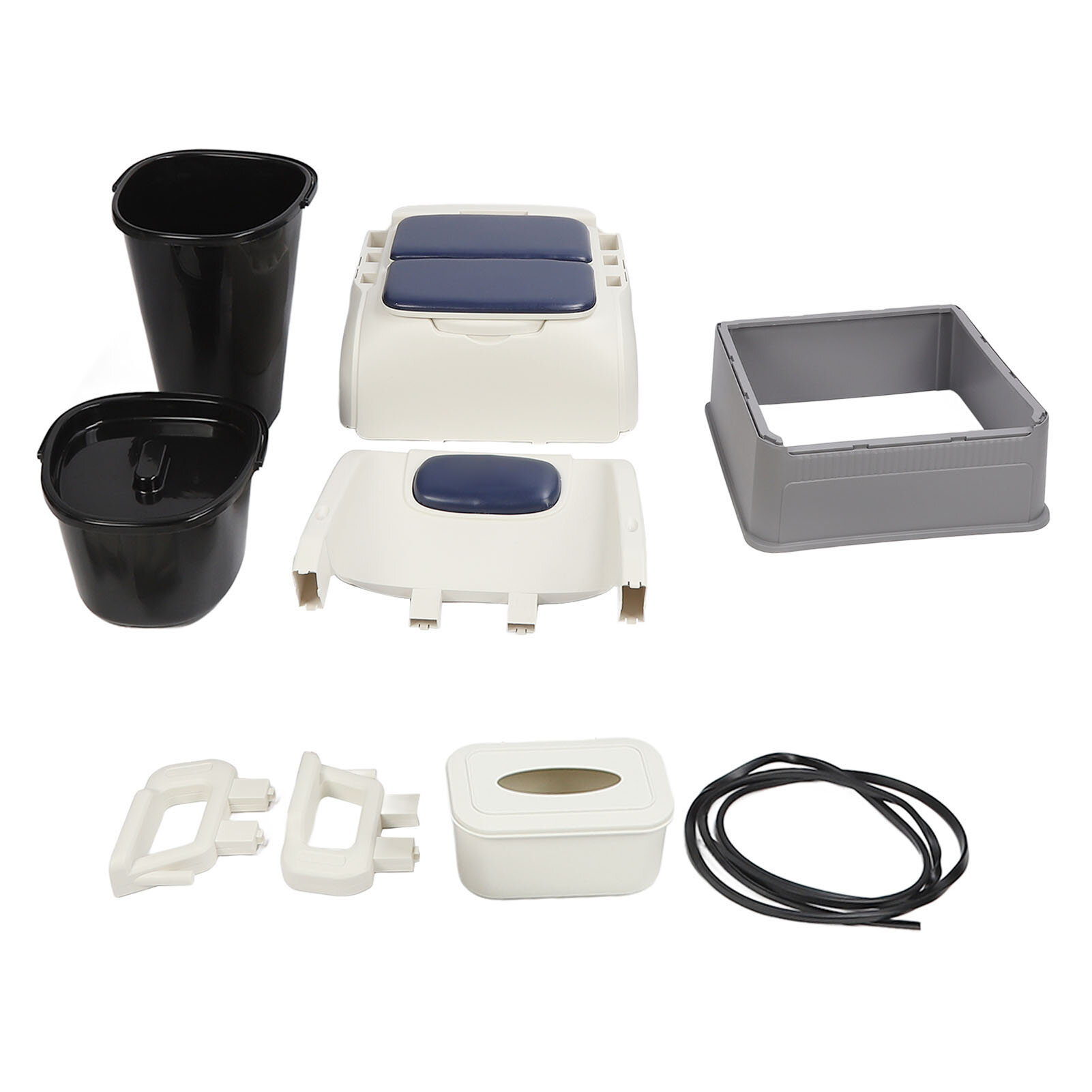 Комод прикроватного для туалета мягкий мягкий съемный подлокотник с высокой грузоподъемностью Управление запахом стул Комод с 2 ведра