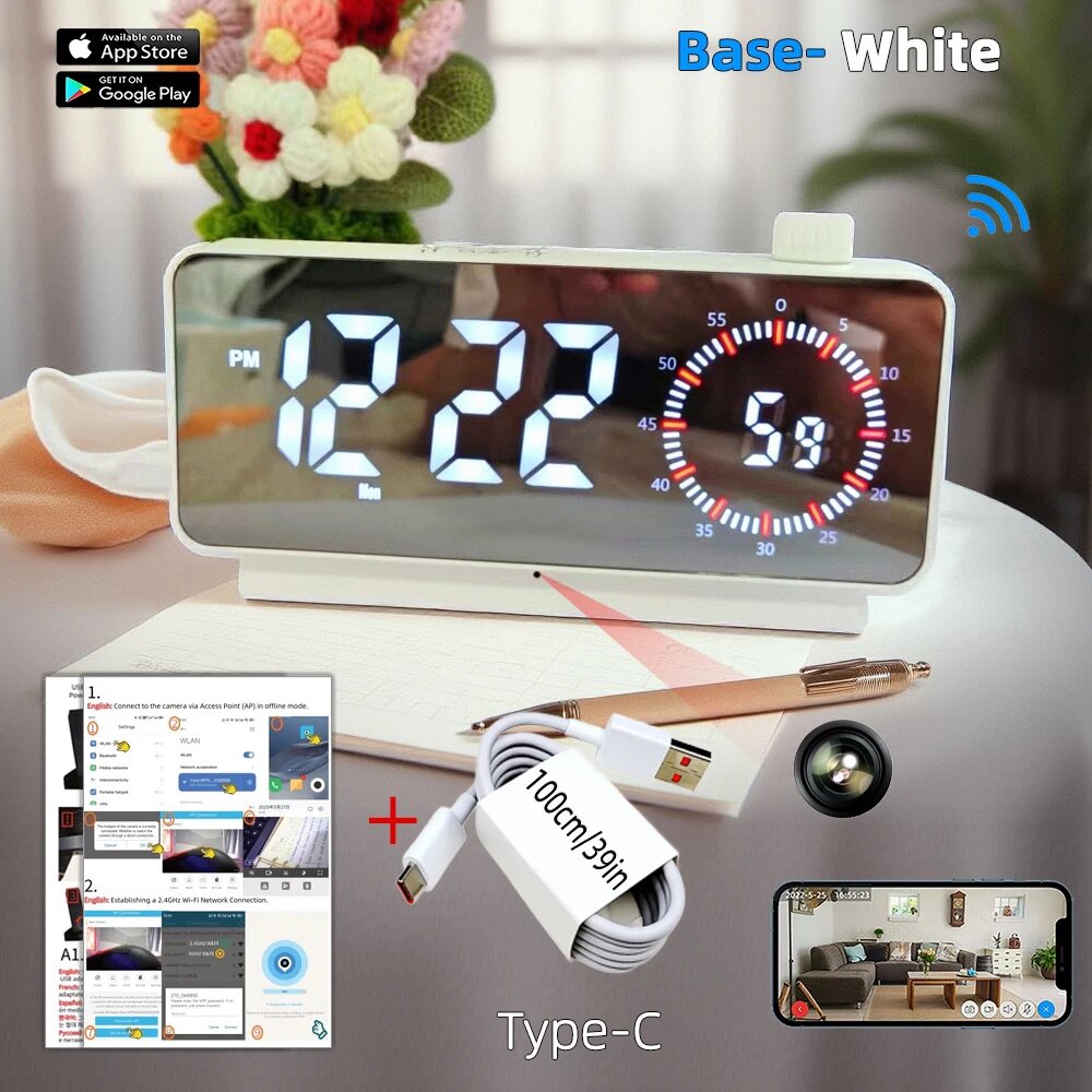 Мини-видеокамера ZHANZHI 1080P Built in 16GB, Basic white