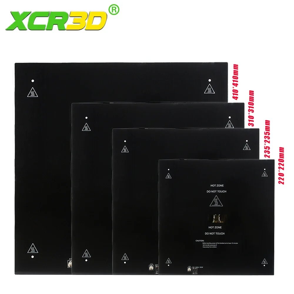 Нагреваемая платформа XCR3D для 3D-принтера Ender 3 without Cable, 220x220x3mm 24V